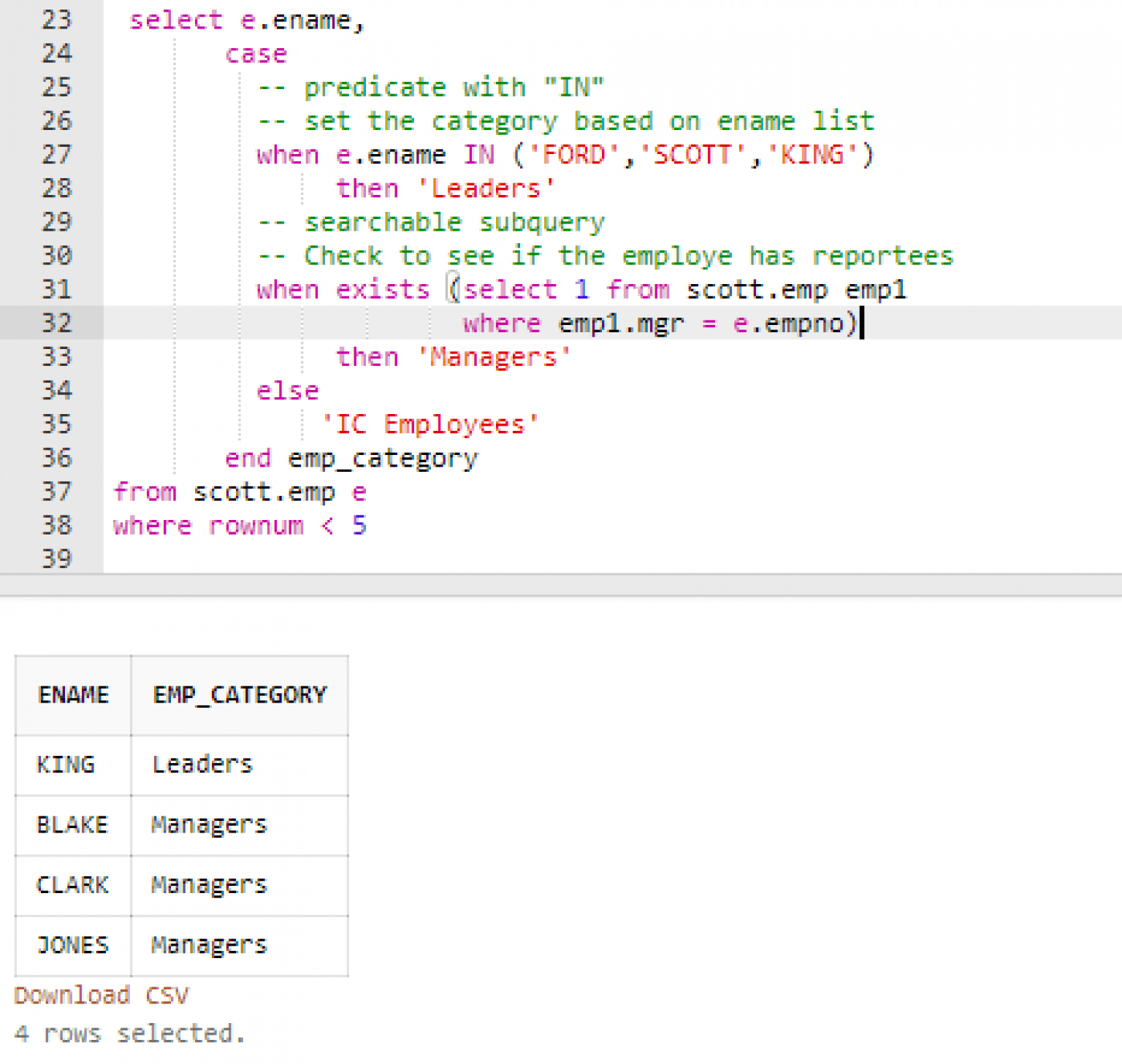 Oracle Decode And Case Statements With Examples Difference Between 